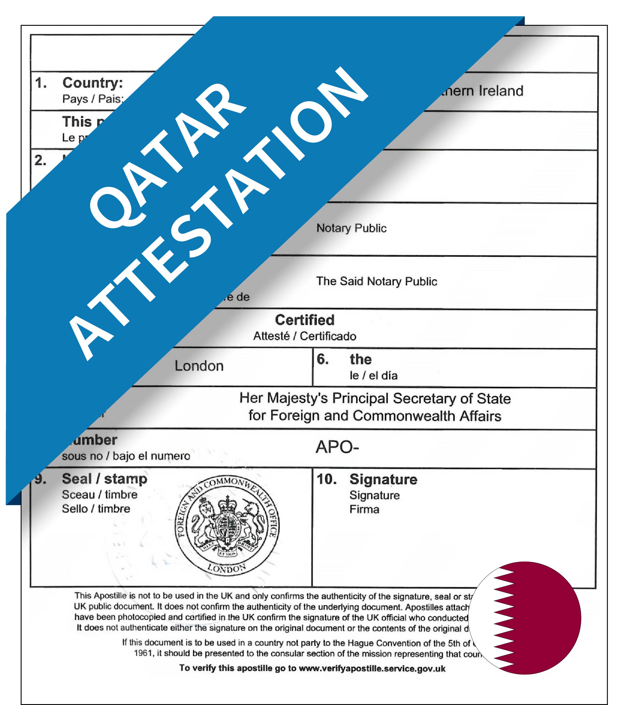 Qatar Attestation Service | UK Document Legalisation – The Hague Apostille